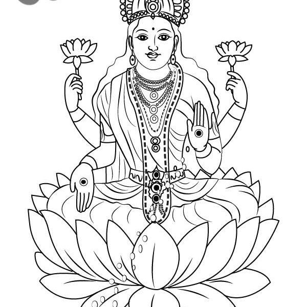 Durga Coloring Maa Goddess Pages Drawing Devi Colouring Goddesses ...