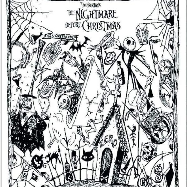 Jack Skellington Nightmare Before Christmas Coloring Pages Free ...